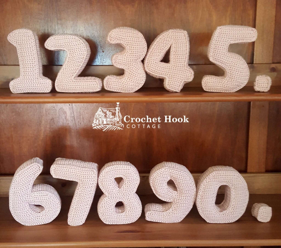 CROCHET PATTERN - soft 3D crochet numbers, US Terminology – www ...